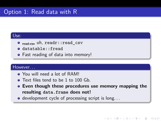 Chunked, dplyr for large text files | PPT