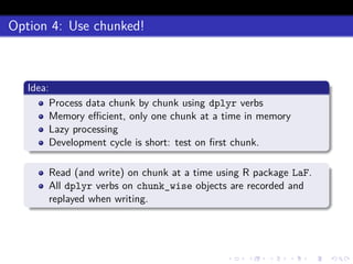 Chunked, dplyr for large text files | PPT