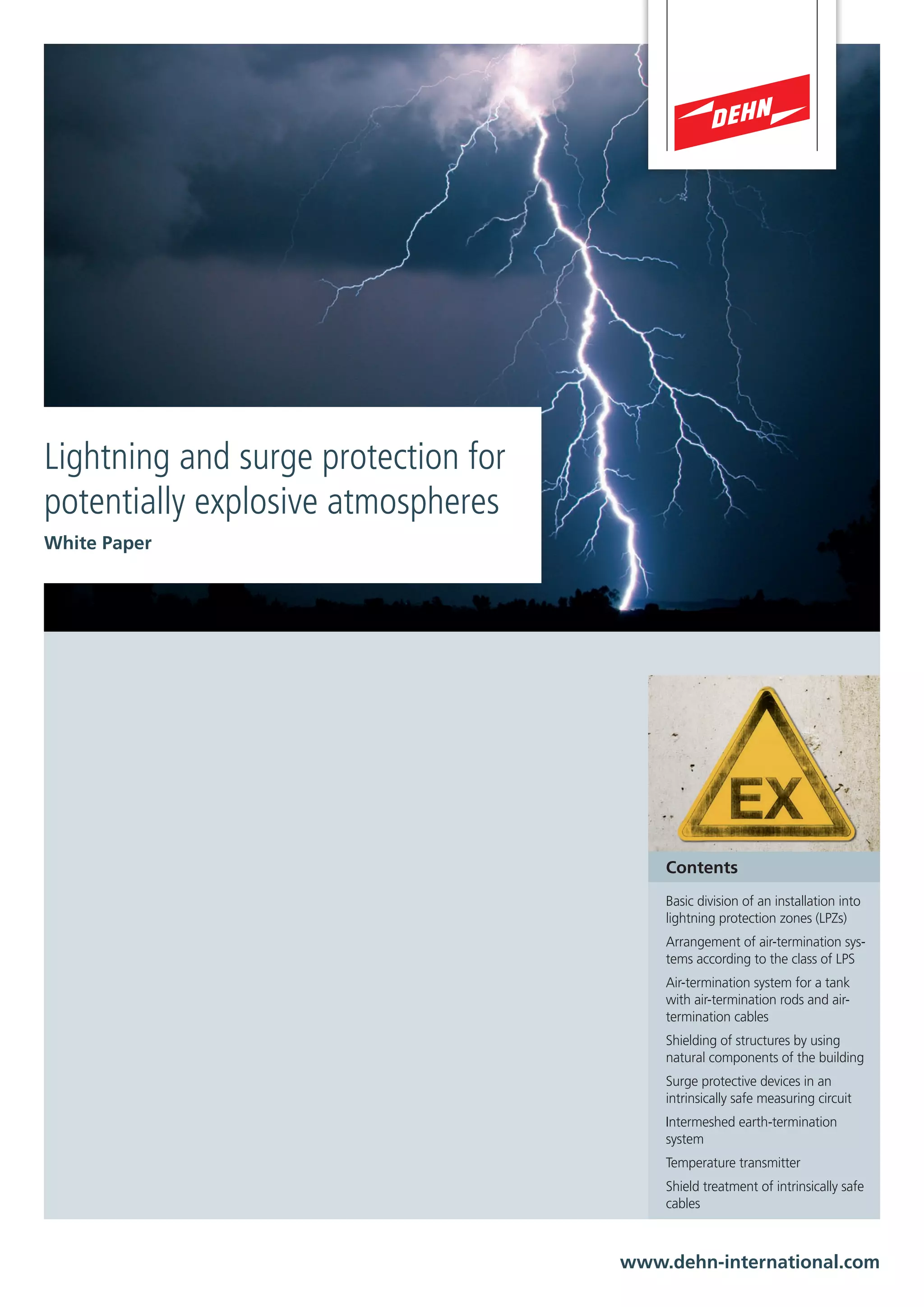Lightning and Surge Protection for Potentially Explosive Atmospheres | PDF