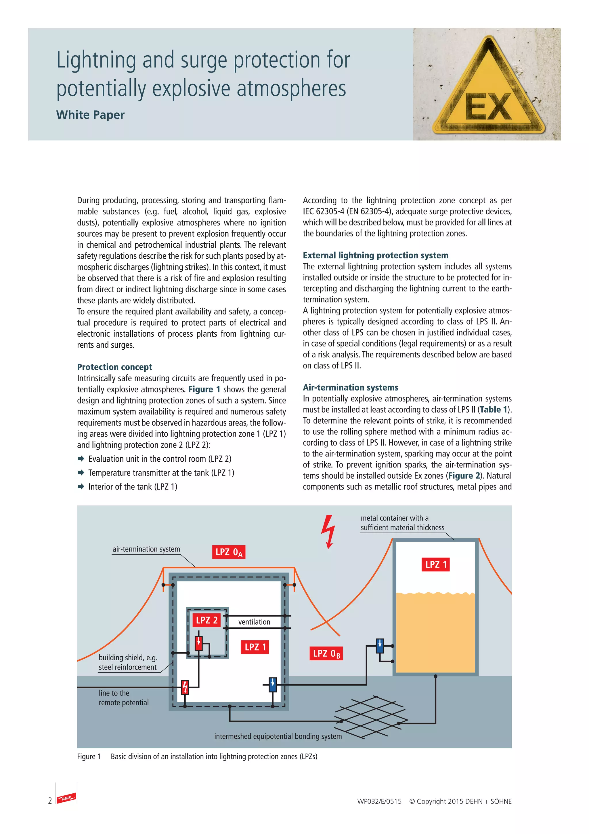 Lightning and Surge Protection for Potentially Explosive Atmospheres | PDF