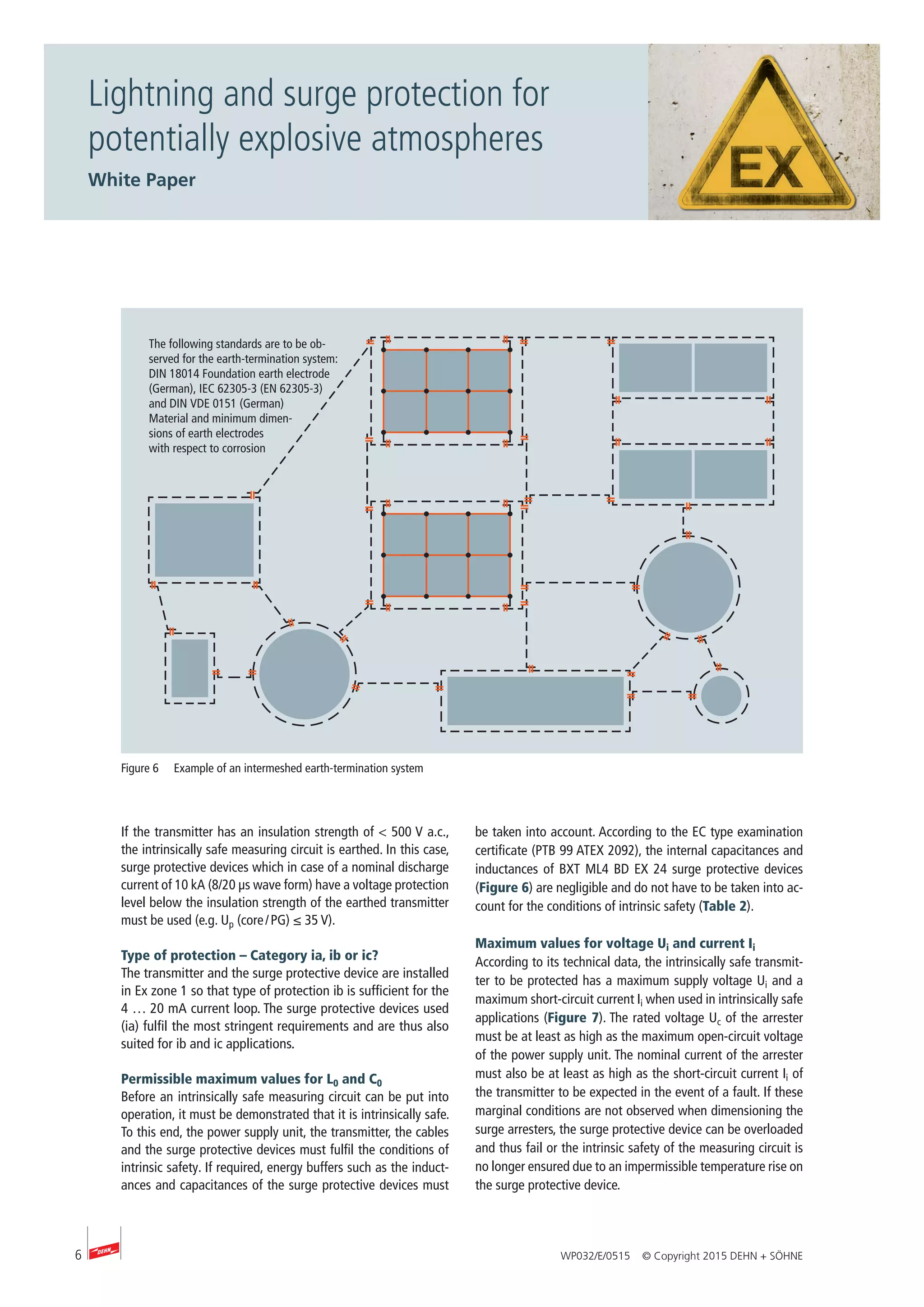 Lightning and Surge Protection for Potentially Explosive Atmospheres | PDF