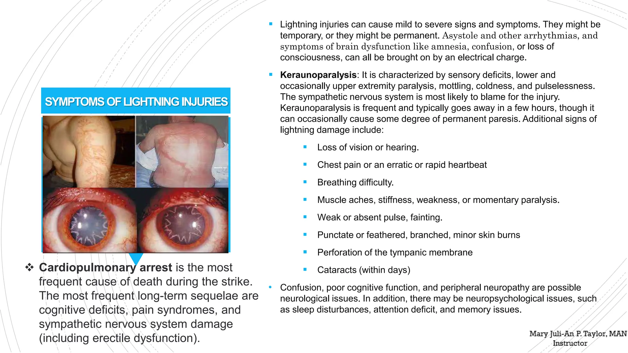 Lightning Injuries (Management and Prevention) | PPT