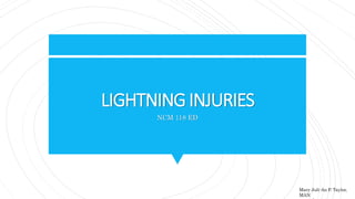 Lightning Injuries (Management and Prevention) | PPT