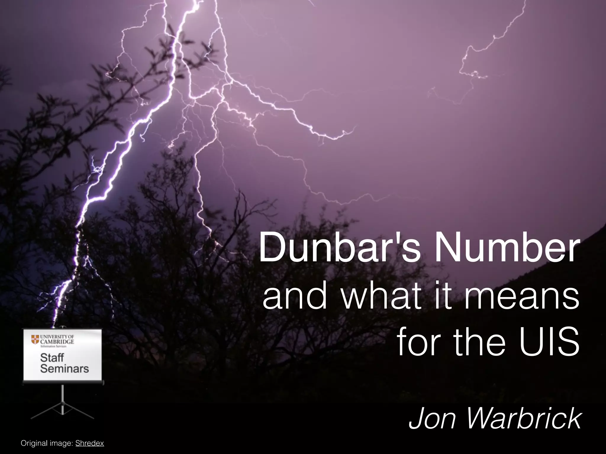 Dunbar's Number, and what it means to the UIS | PDF