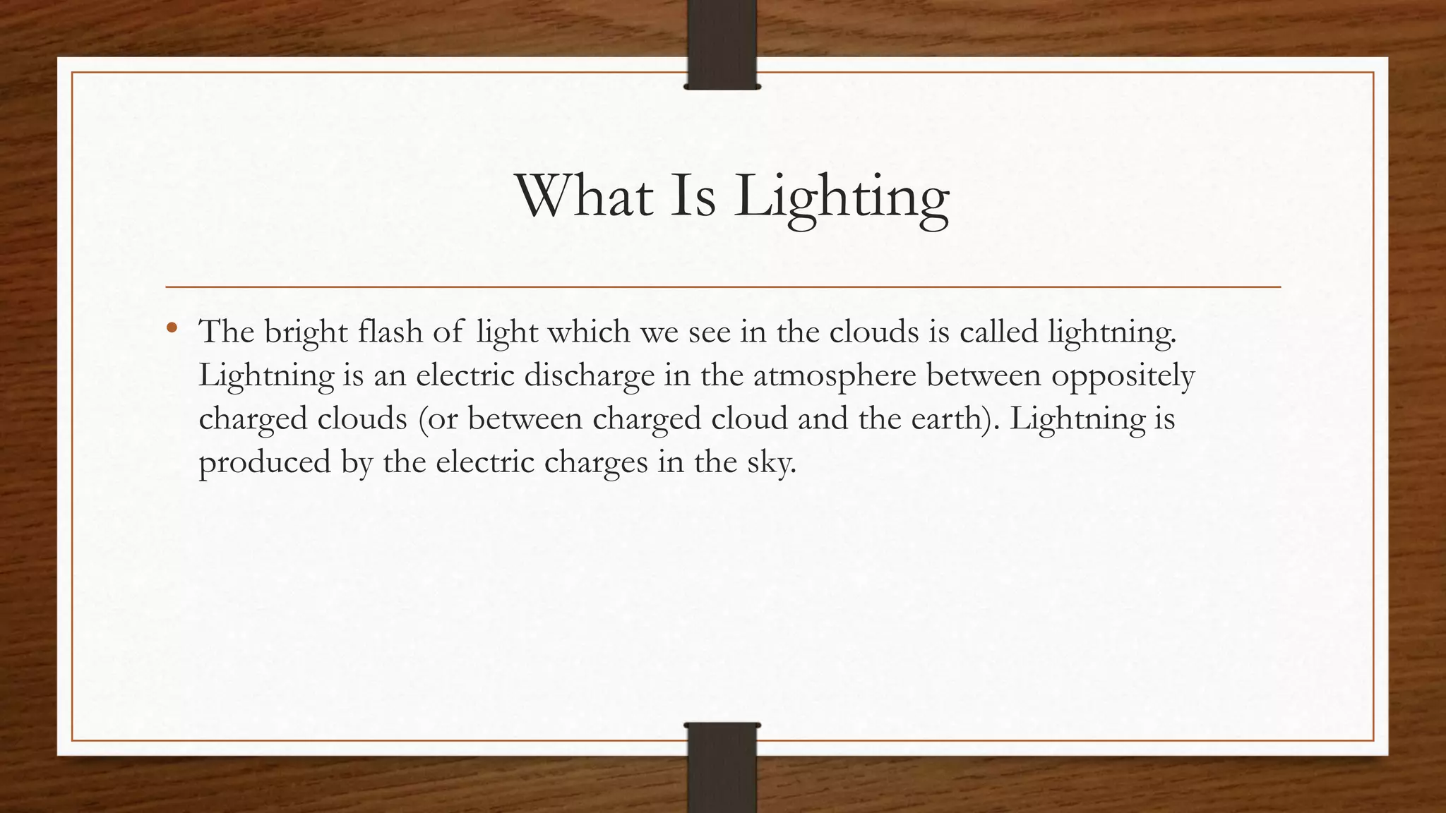 Lightning and lightning safety | PPTX