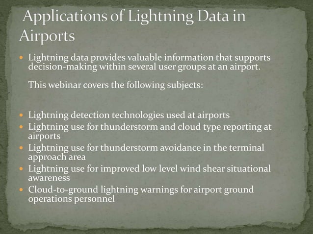 Lightning applications | PPTX | Weather | Science