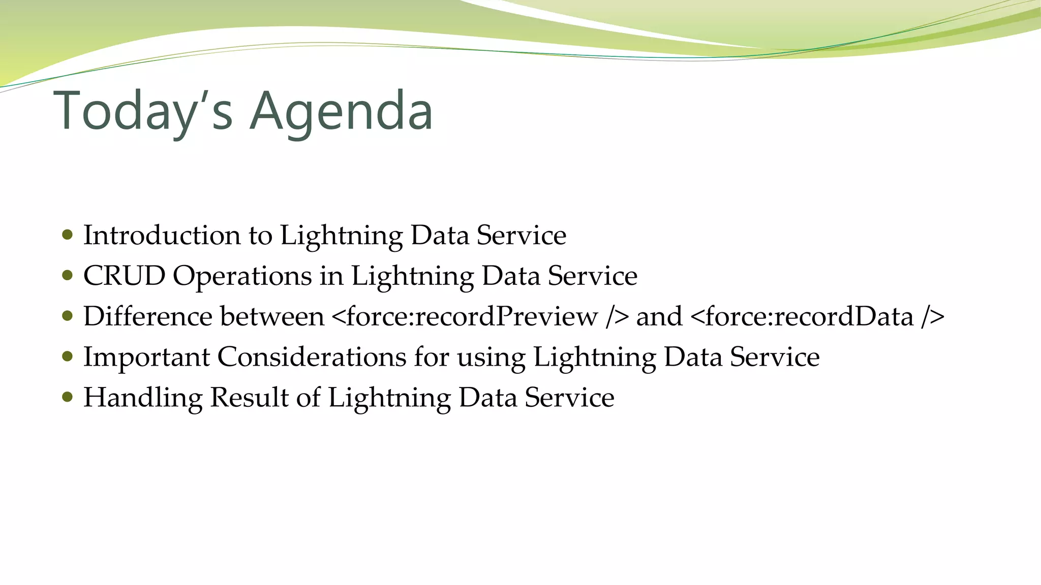 Lightning Data Service | PPTX