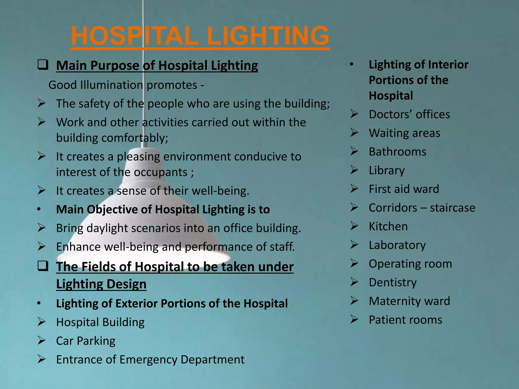 Lighting design requirements | PPTX