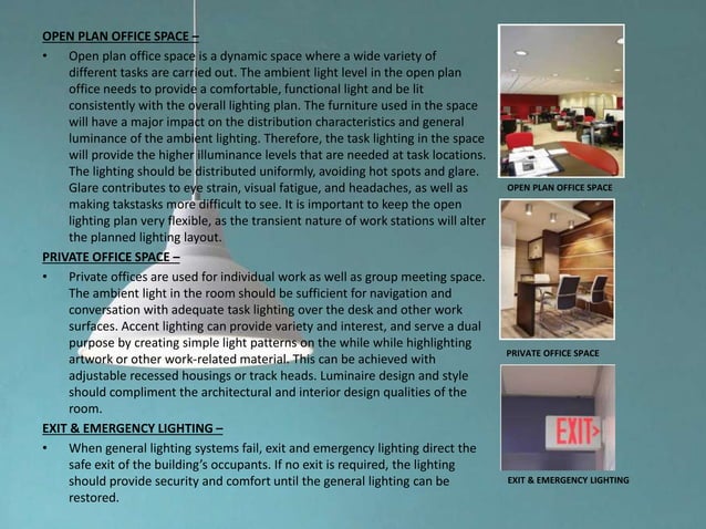 Lighting design requirements | PPTX