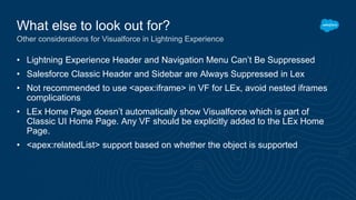 Lightning Experience with Visualforce Best Practices | PPTX | Web Development | Internet