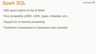 Lightning fast analytics with Spark and Cassandra | PPT