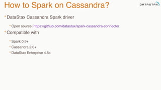 Lightning fast analytics with Spark and Cassandra | PPT