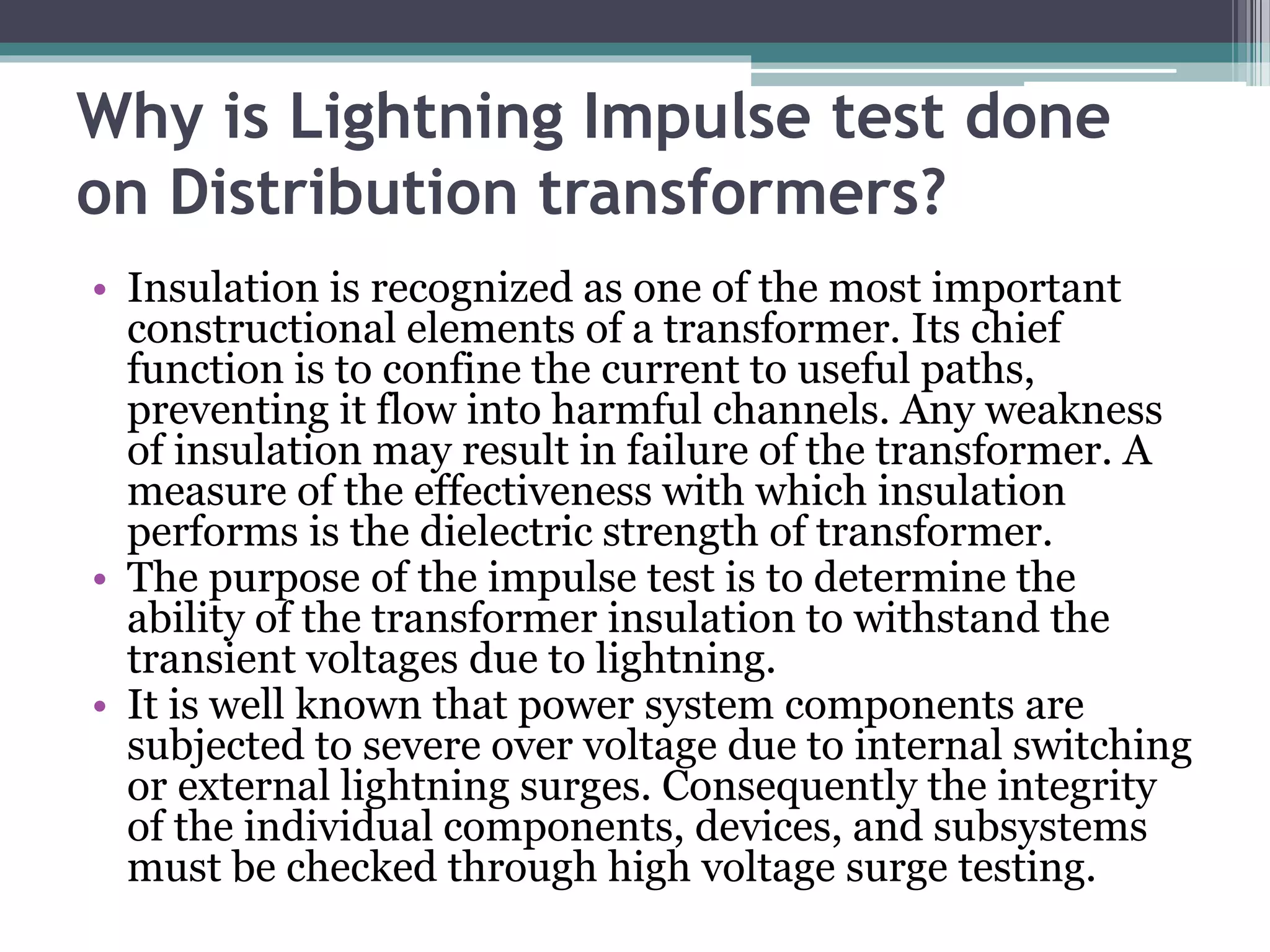 Lightning impulse test in precise | PPTX