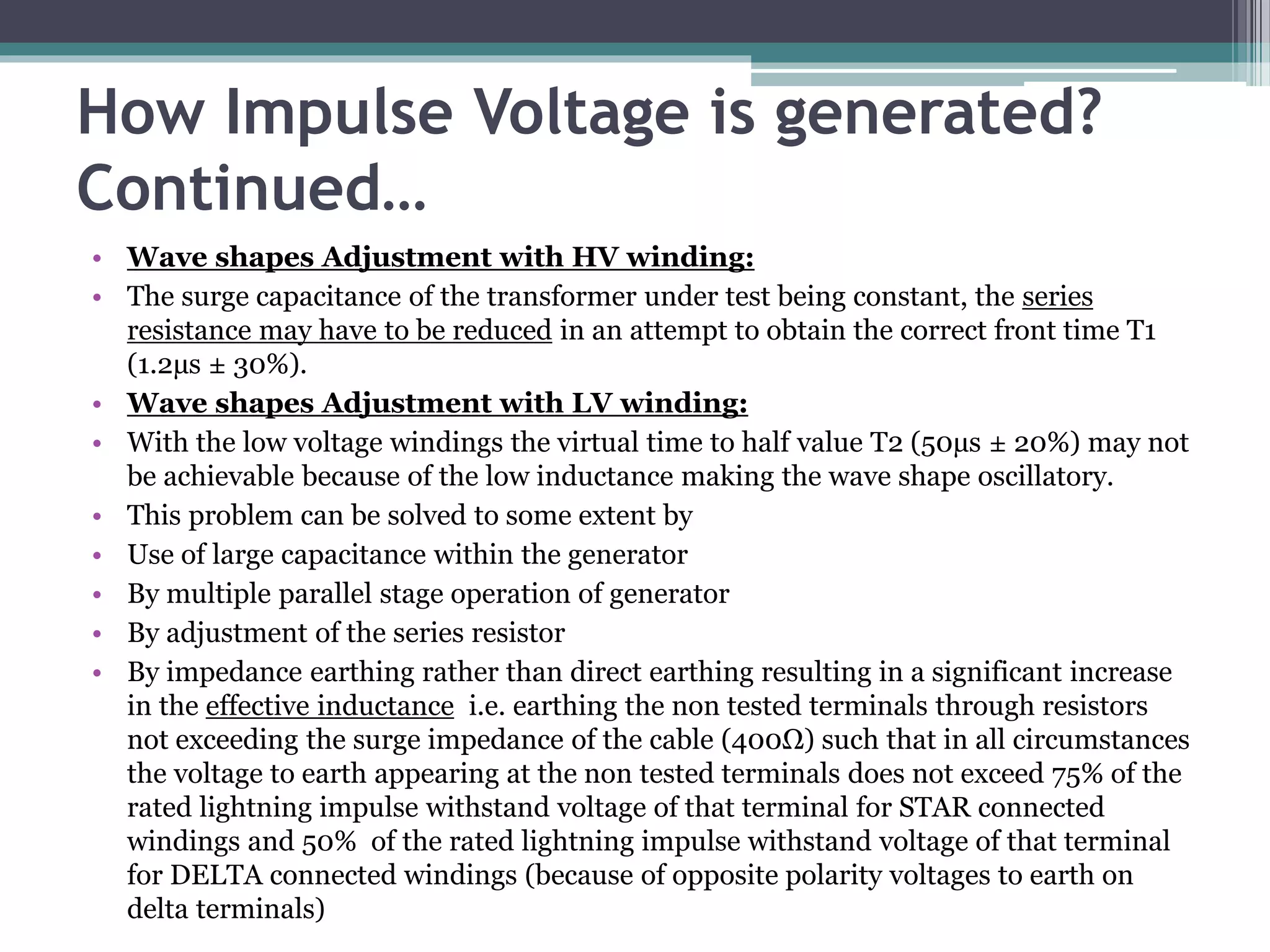 Lightning impulse test in precise | PPTX