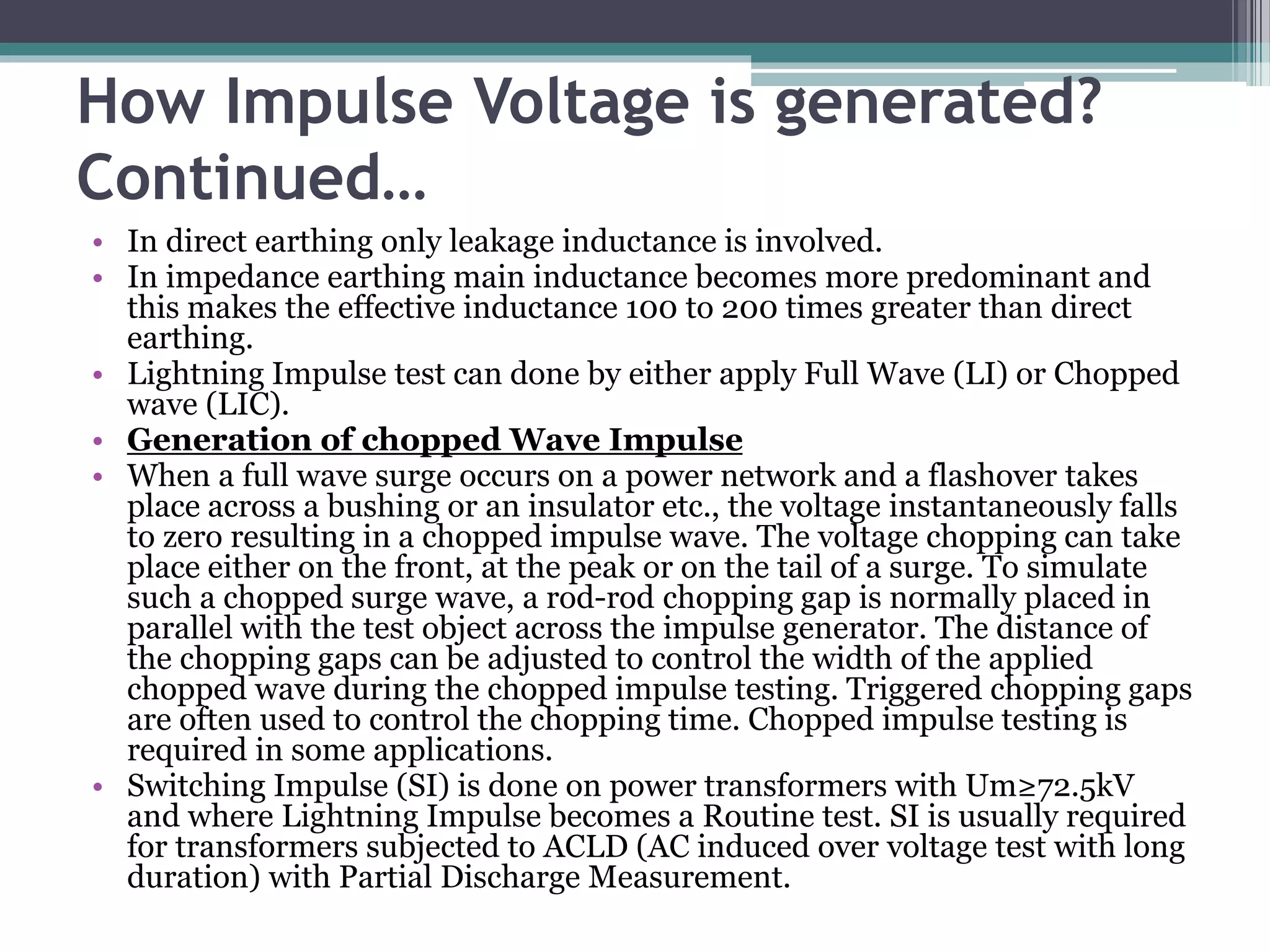 Lightning impulse test in precise | PPTX
