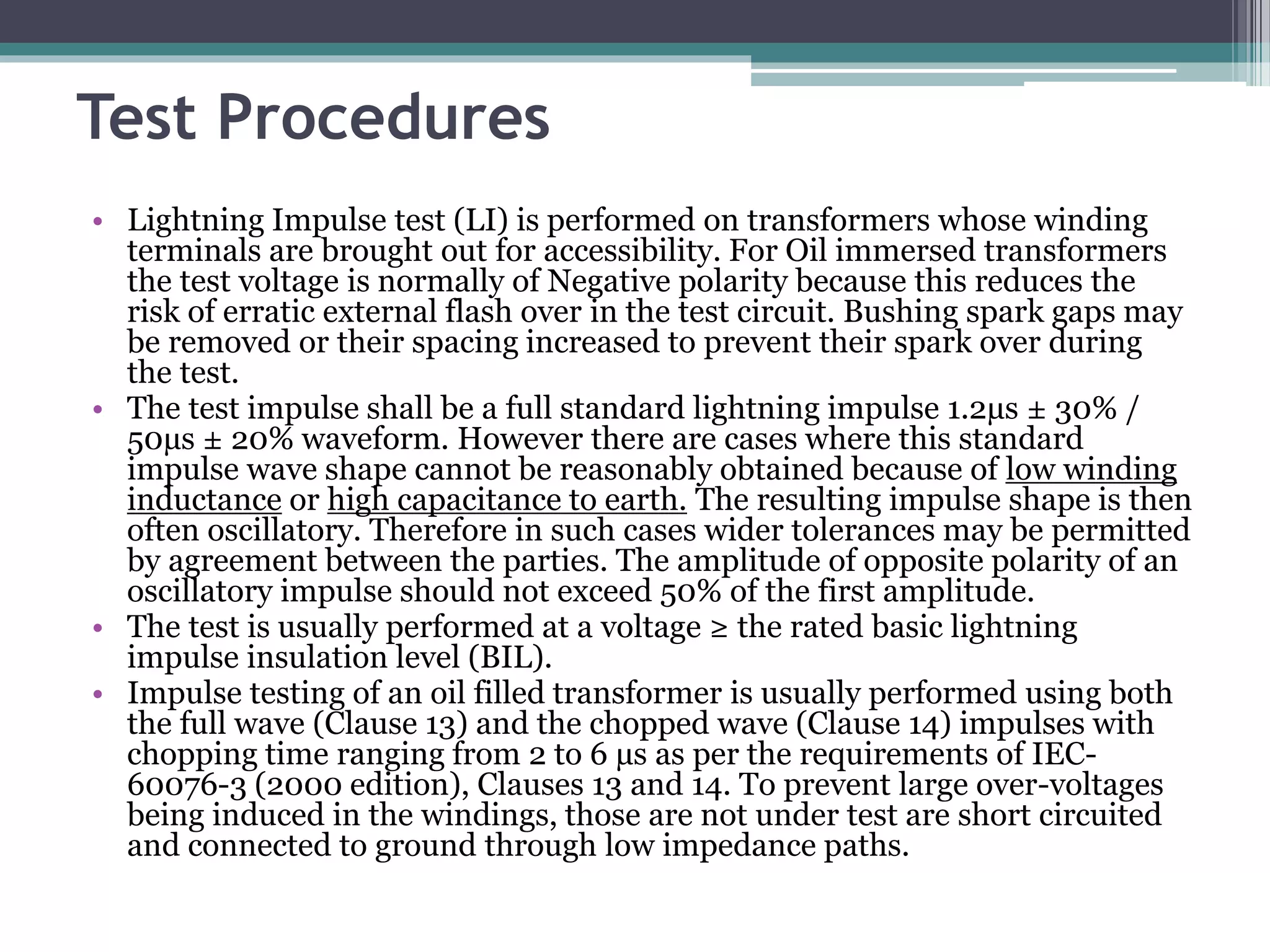 Lightning impulse test in precise | PPTX