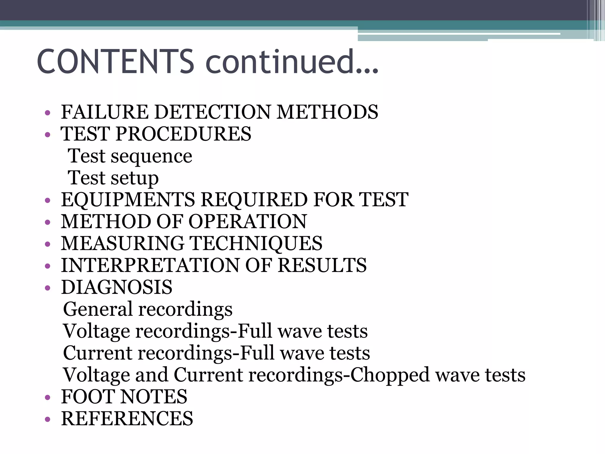 Lightning impulse test in precise | PPTX