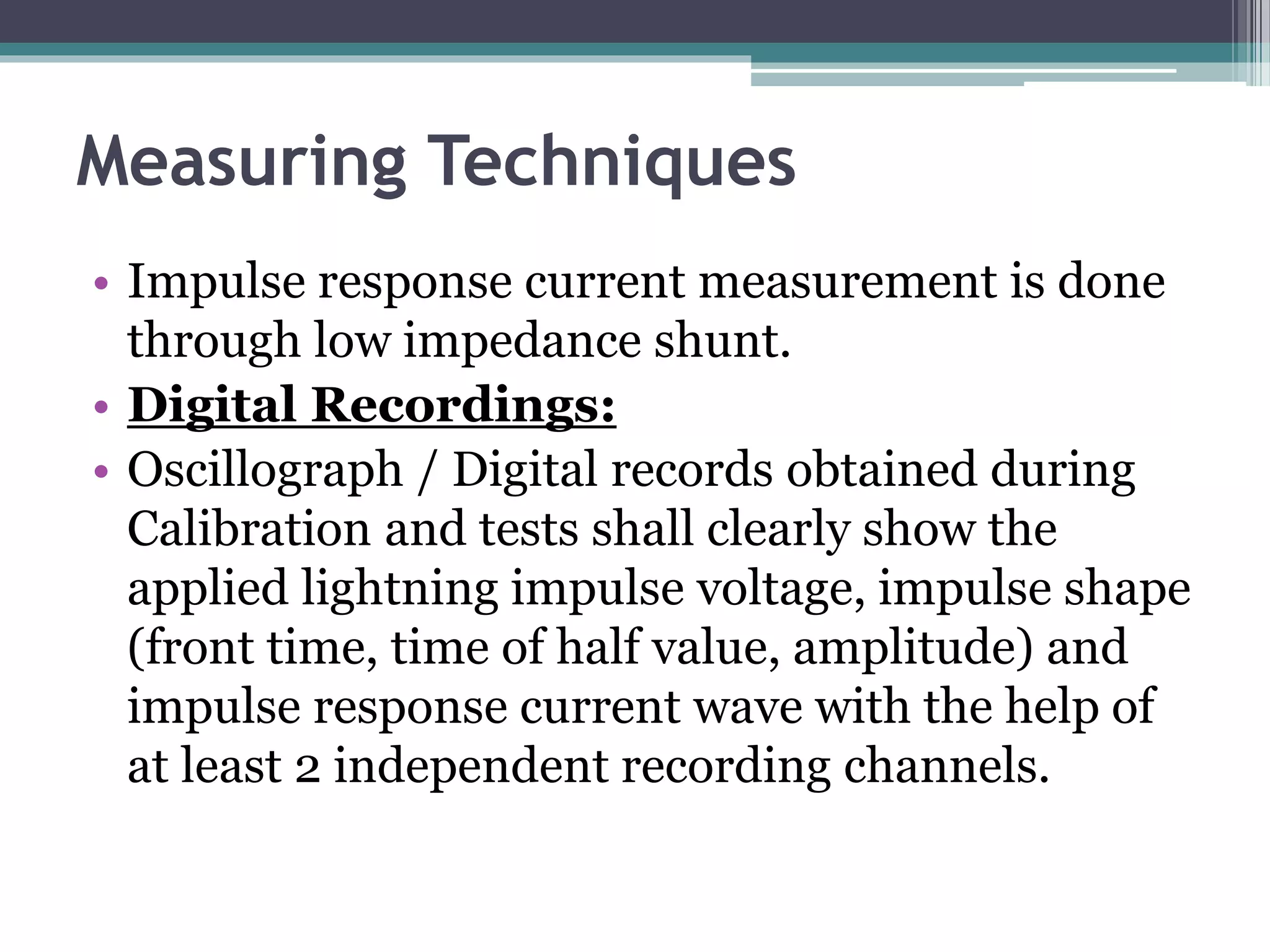 Lightning impulse test in precise | PPTX