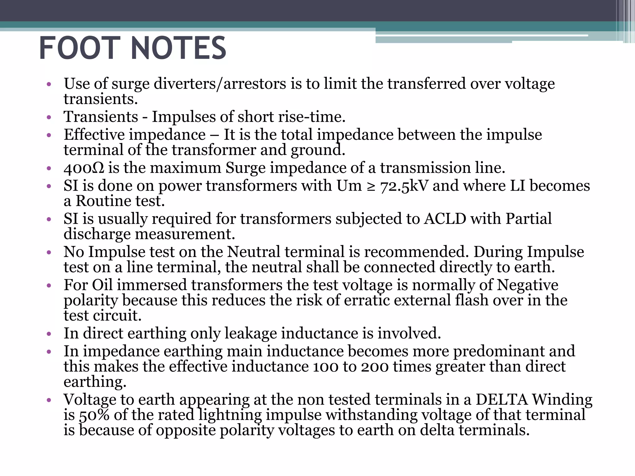 Lightning impulse test in precise | PPTX