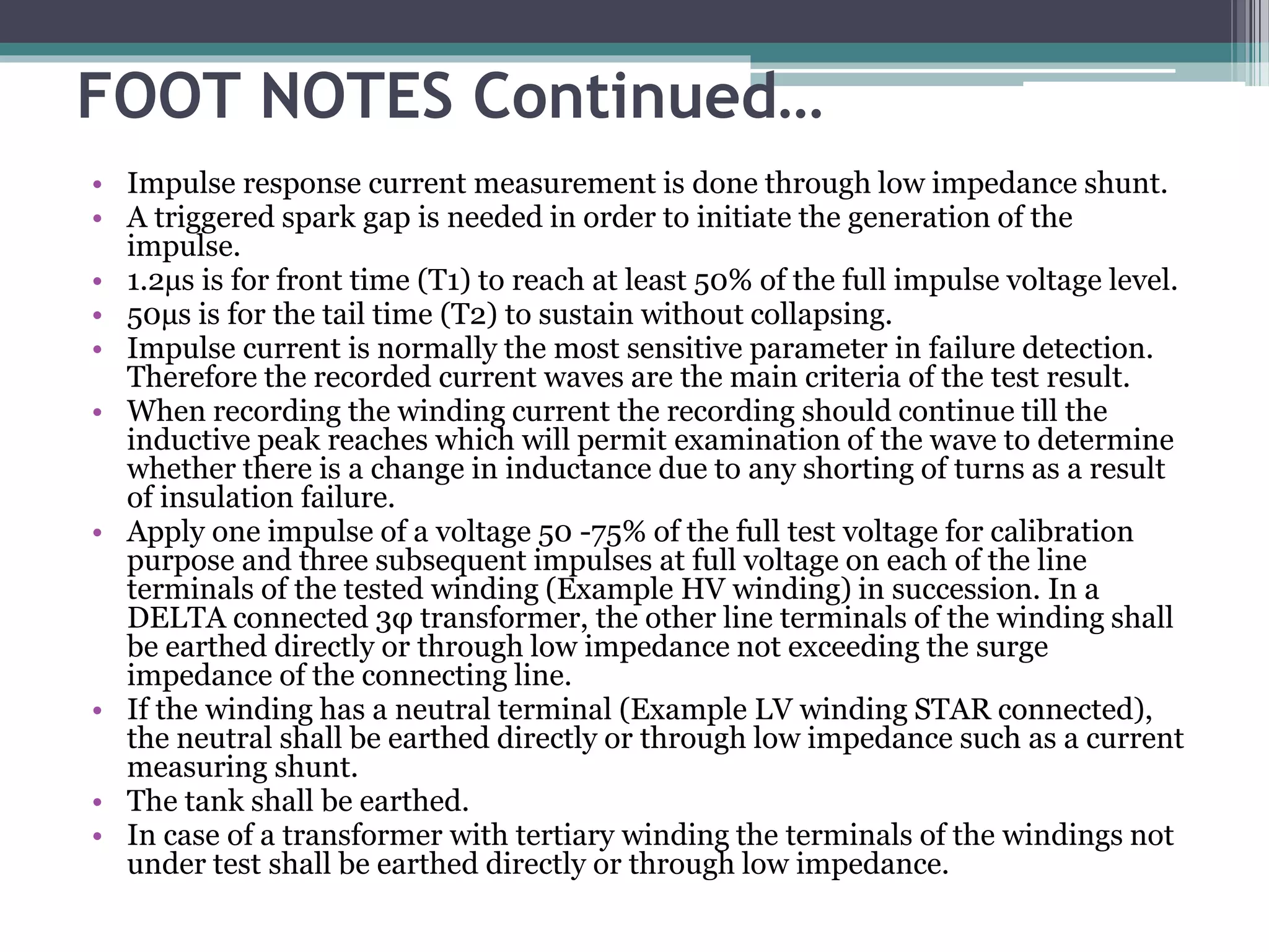 Lightning impulse test in precise | PPTX