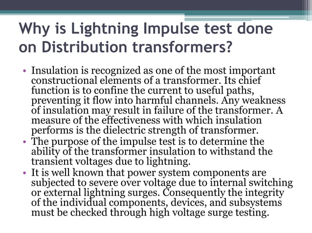Lightning impulse test in precise | PPTX | Weather | Science