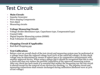 Lightning impulse test in precise | PPTX