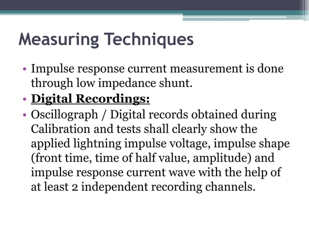 Lightning impulse test in precise | PPTX | Weather | Science