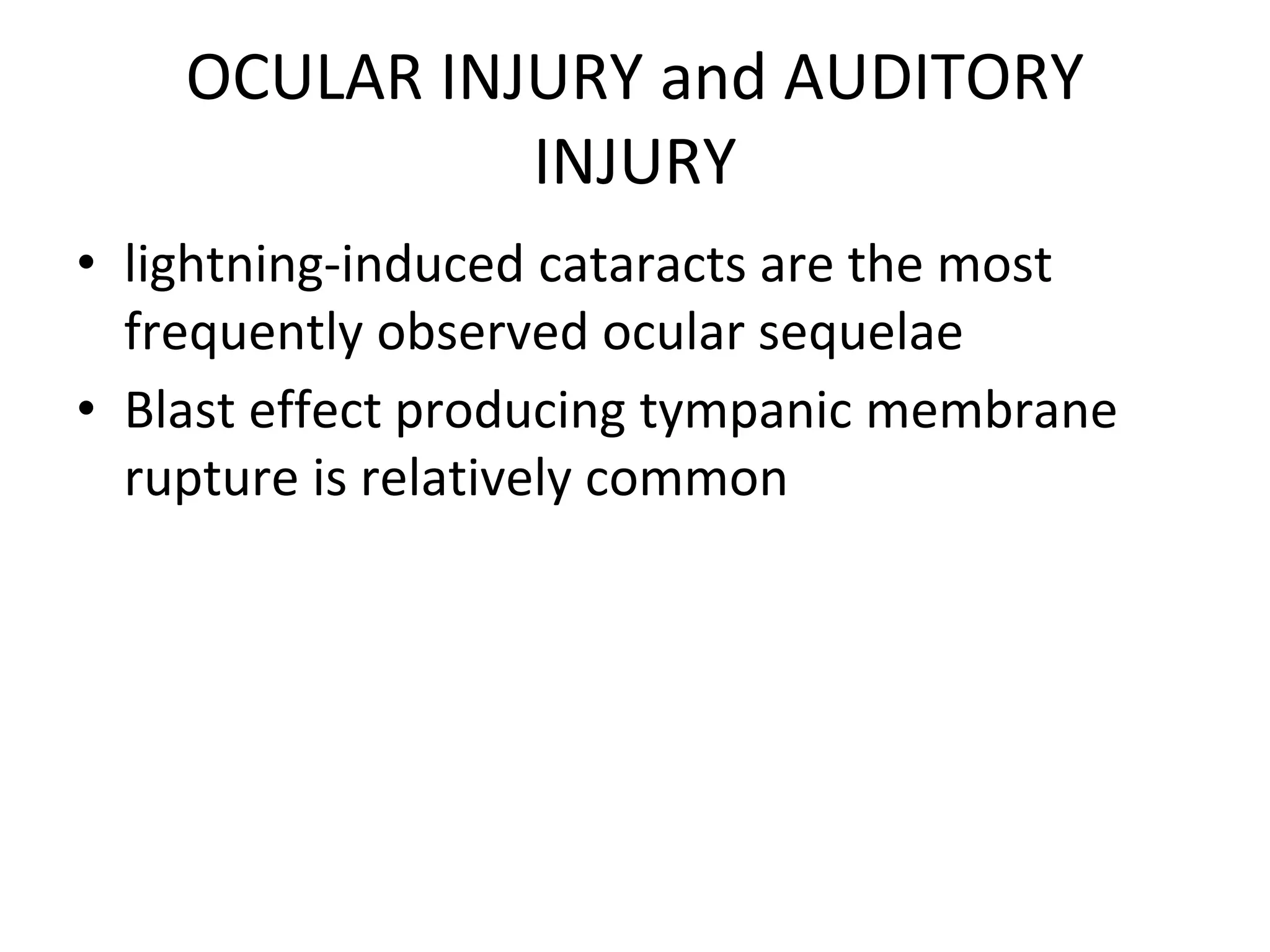 LIGHTNING INJURY IN ADULT - SIGN & SYMPTOMS | PPTX