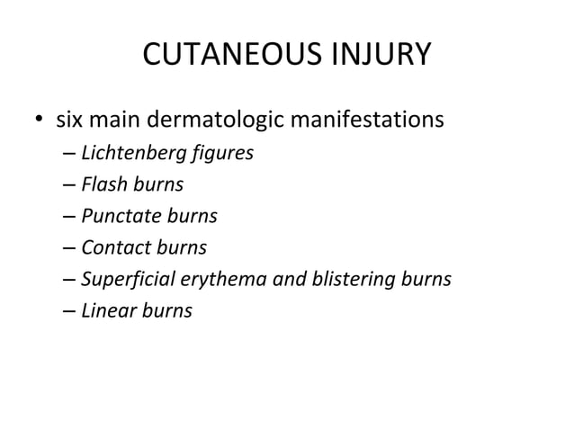 LIGHTNING INJURY IN ADULT - SIGN & SYMPTOMS | PPTX