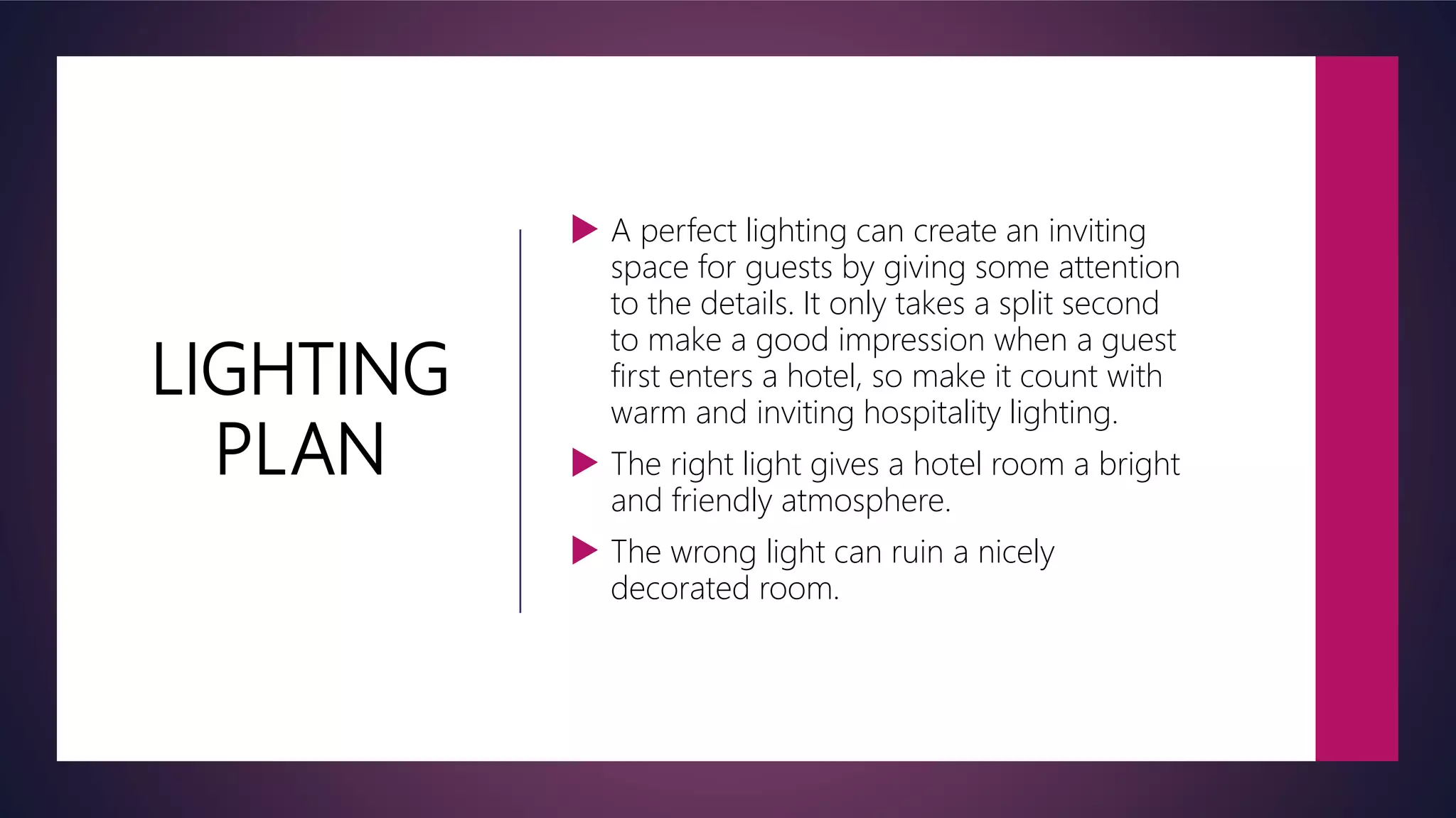 Lightning Plans in a Hotel | PPTX