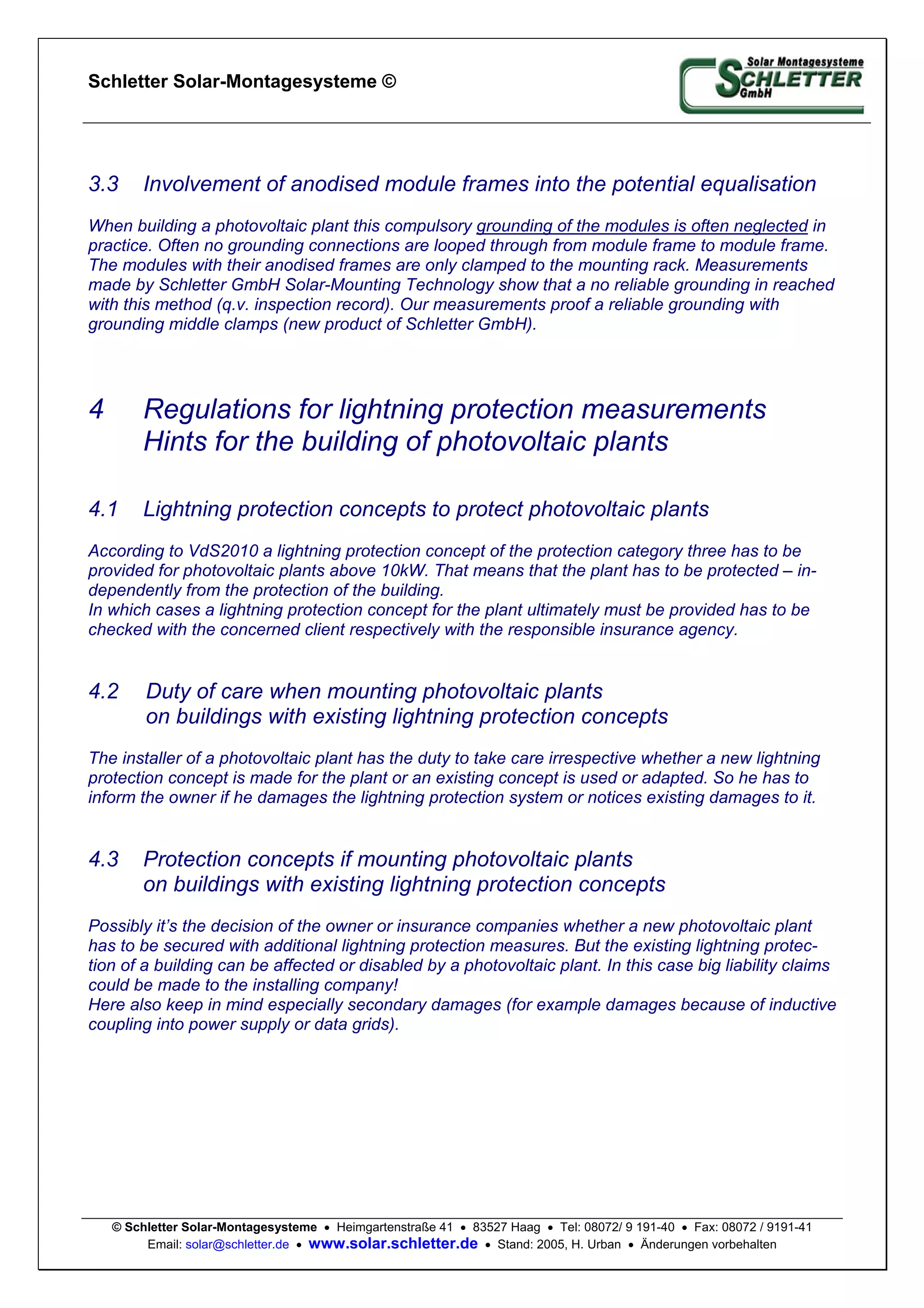 Lightning protection of photovoltaic plants - Tips and hints for the ...