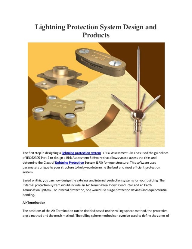 Lightning protection system design and products