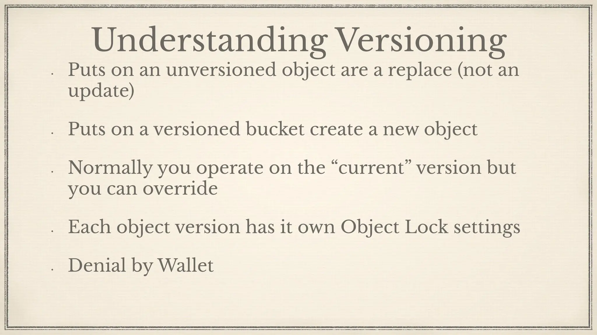 Brian Tarbox: S3 - Sophisticated Storage System | PDF
