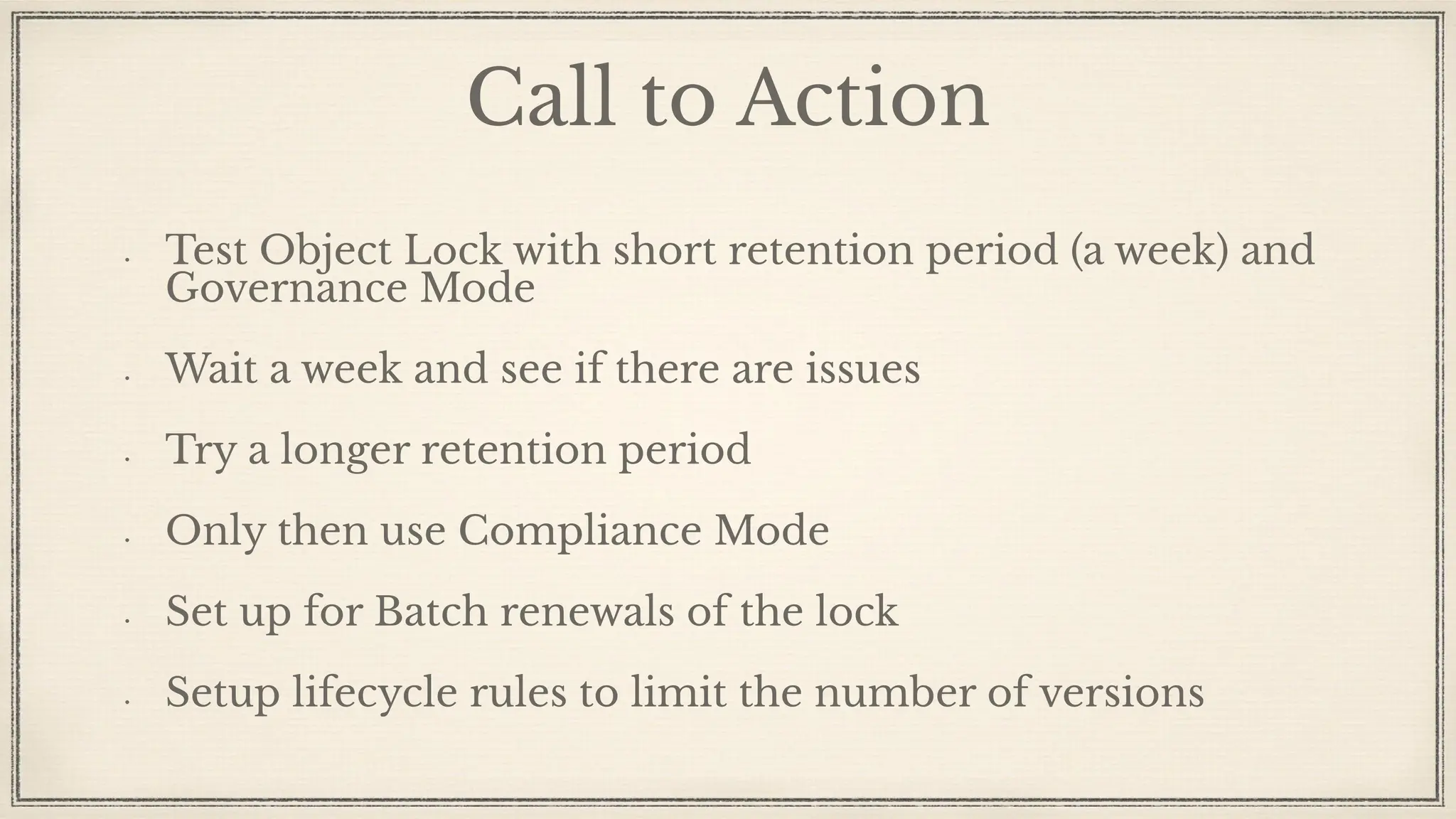 Brian Tarbox: S3 - Sophisticated Storage System | PDF
