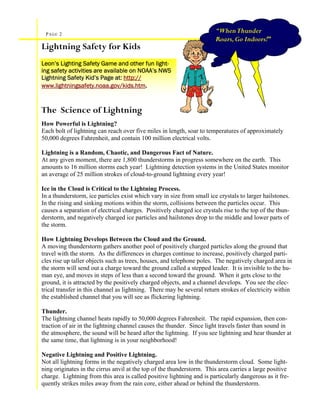 Lightning Safety Awareness Week 2009 | PDF