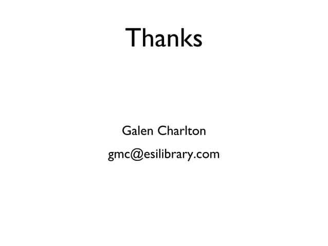 Scotty, I need more speed - Koha tuning | PPT | Databases | Computer Software and Applications