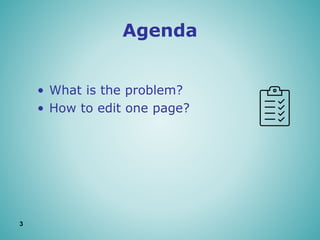 Lightning talk how to edit the Silverstripe CMS docs | PPTX