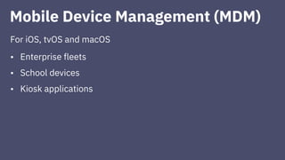 Kiosk Applications and Apple Mobile Device Management (MDM) | PDF