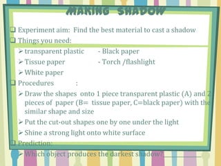 Light and Shadow | PPTX