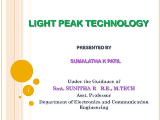 Light peak technology, Peak Light technology, Optical Technology ...