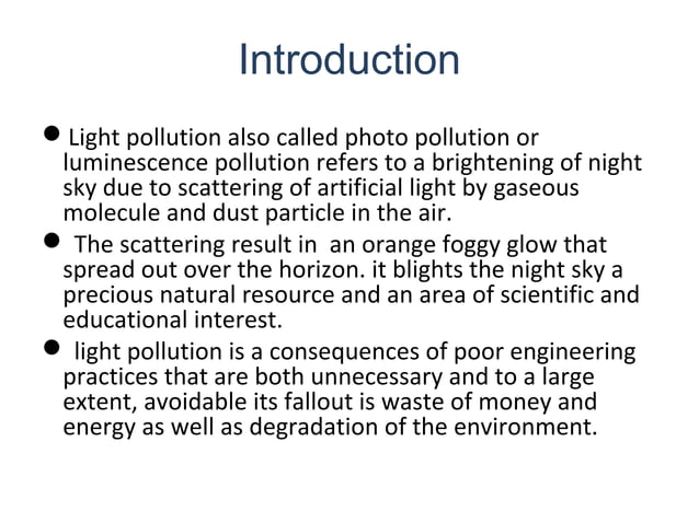 Light pollution | PPT