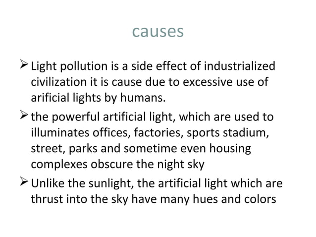 Light pollution | PPT
