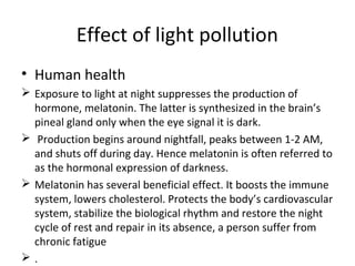 Effects Of Light Pollution On Human Health