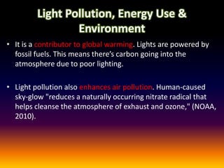 Effects Of Light Pollution On The Environment