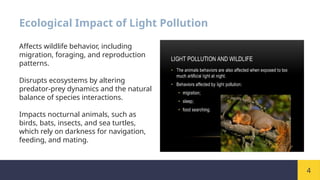 Light Pollution and its effect on wildlife | PPTX