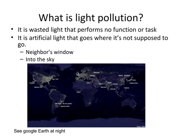 Light Pollution | PPT | Indoor Environmental Quality | Home & Garden