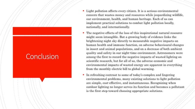 Environmental Science - Light Pollution | PPTX