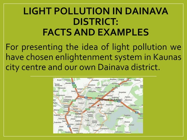 Light pollution in Kaunas - Lithuania | PPSX