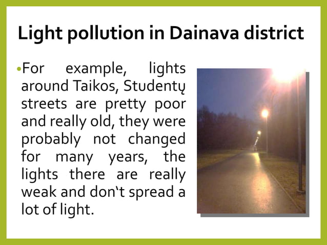 Light pollution in Kaunas - Lithuania | PPSX