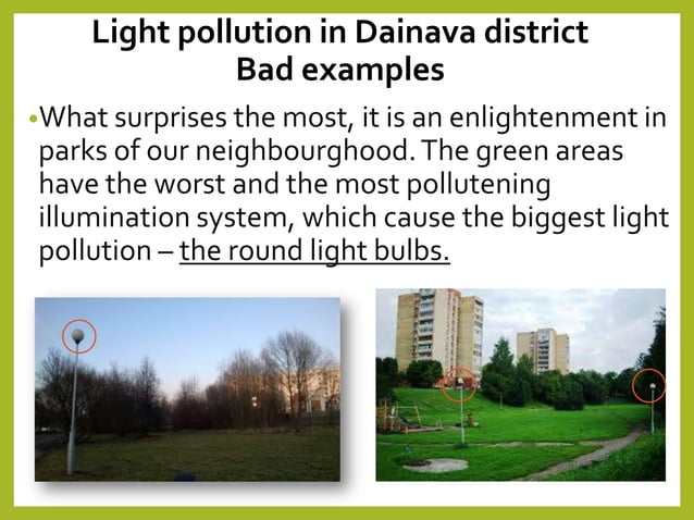 Light pollution in Kaunas - Lithuania | PPSX